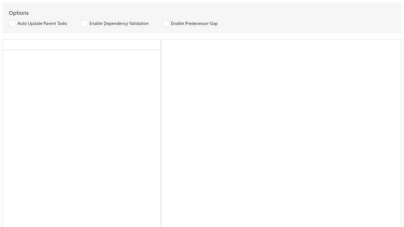 Validation - DevExtreme Gantt Bug