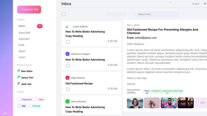 Dashboard Design with Flexbox