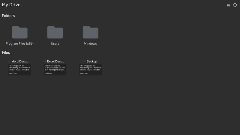 Responsive File Explorer (Dark)