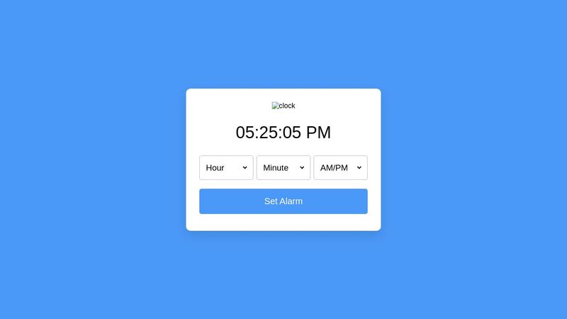 simple Alarm Clock in JavaScript