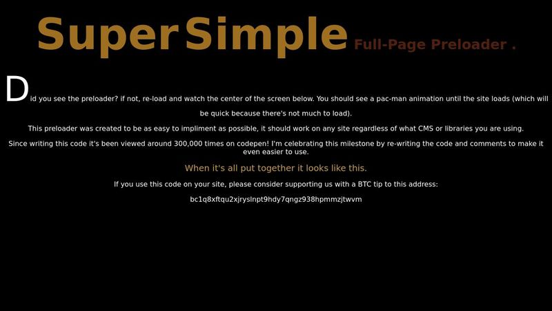 SUPER SIMPLE FULL PAGE PRELOADER