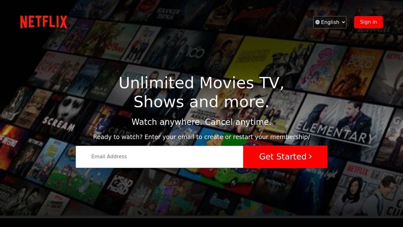 Netflix Home Page by Anupam Sinha