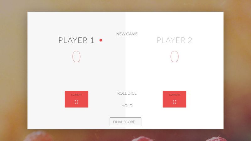 Dice Game | HTML, CSS, JS