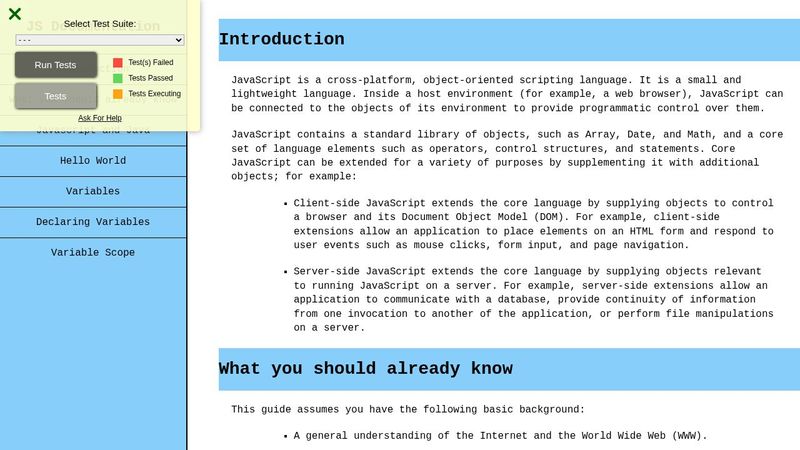 Javascript: Tech Doc