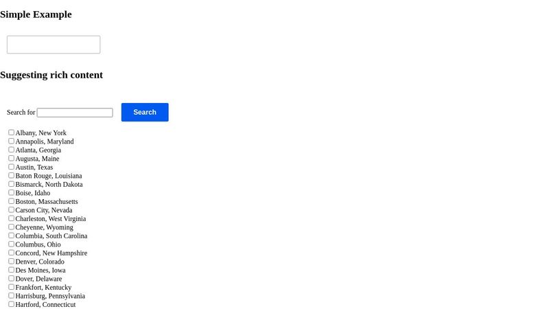 amp-autocomplete experimets playground