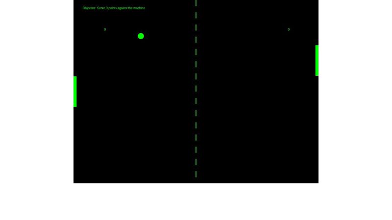 Javascript Pong Game With HTML5