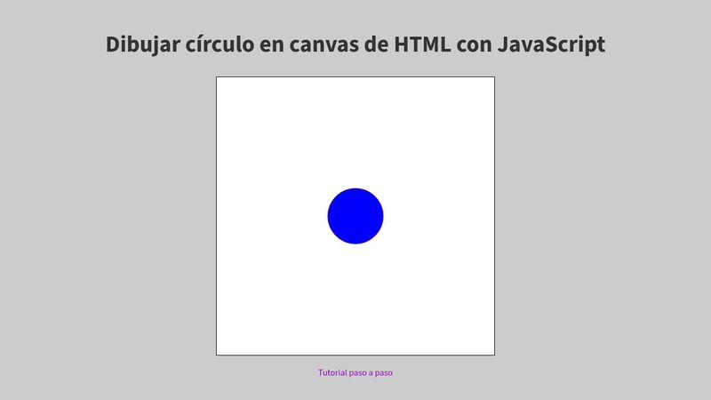 Dibujar círculo en canvas de HTML con JavaScript