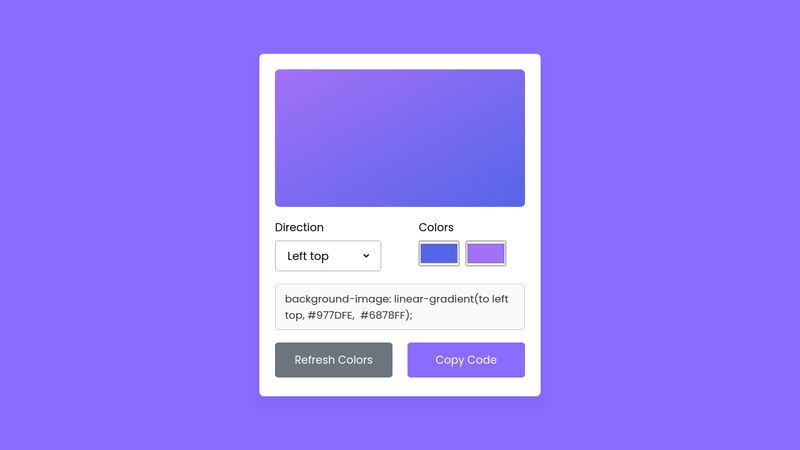 Gradient Color Generator Using Html Css And Javascript 5798
