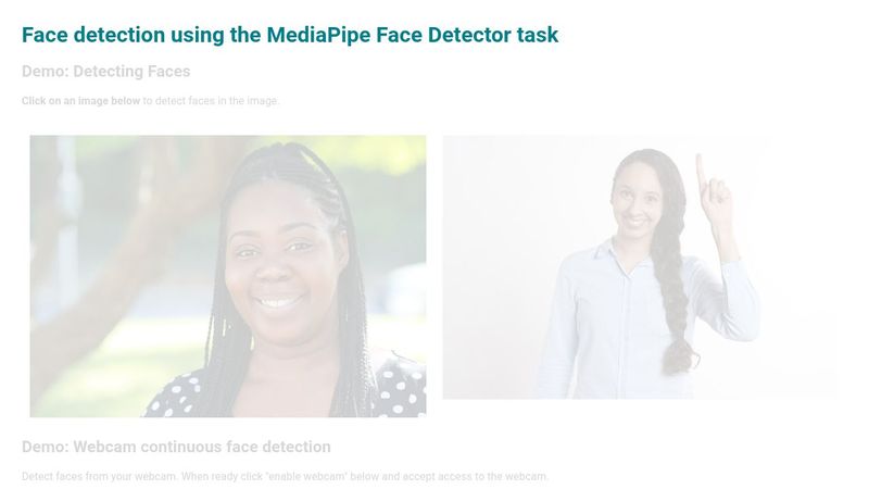 MediaPipe Face Detector for web