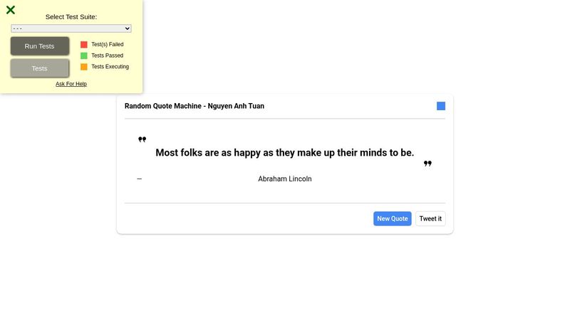 freeCodeCamp Mini-Project(React) - Build a Random Quote Machine