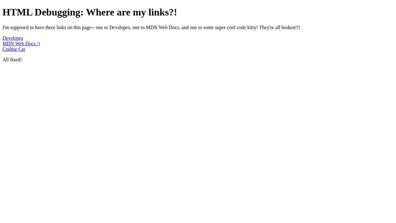 HTML Debug Exercise 2