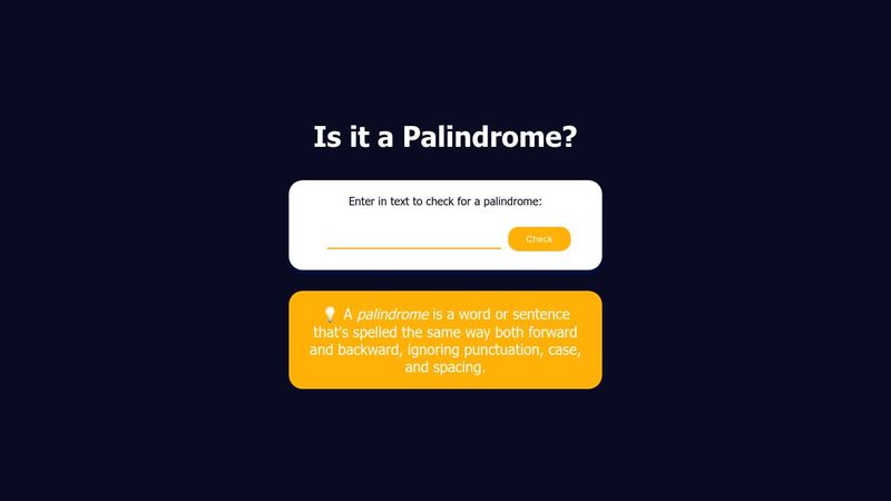 Palindrome Checker