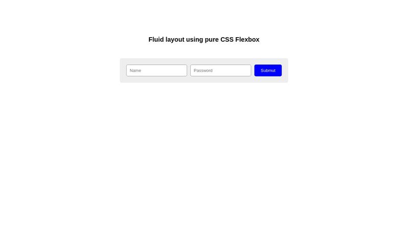 Fluid layout using pure CSS Flexbox