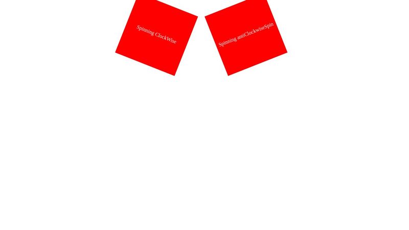 Clockwise and anticlockwise spin in CSS keyframes