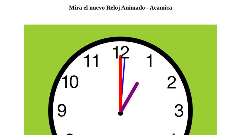 Reloj Animado - Acamica Encuentro 6