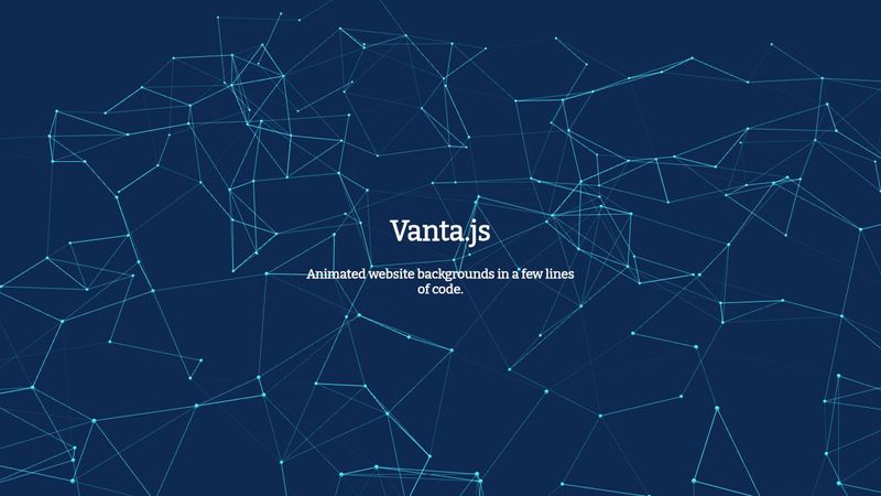 3d Background with Vanta.js