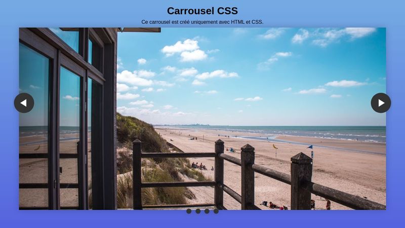Carrousel CSS uniquement