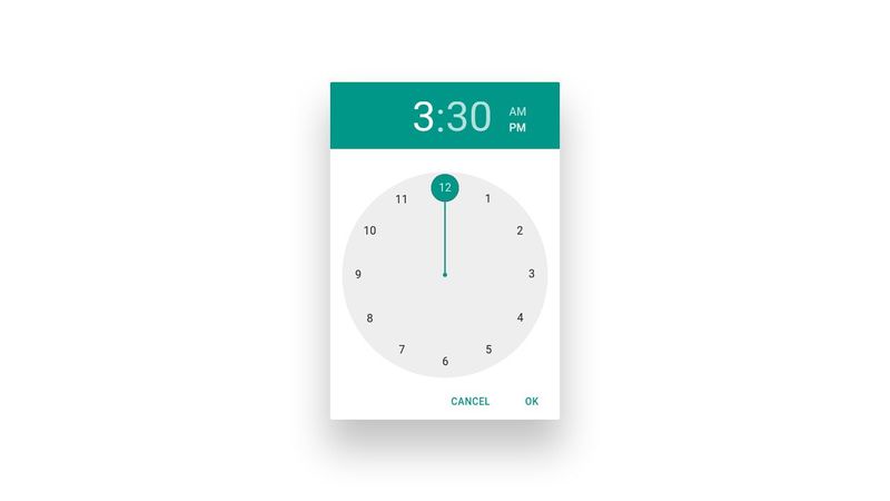 MDUI Time Picker Template