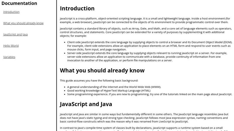 Technical Documentation Page
