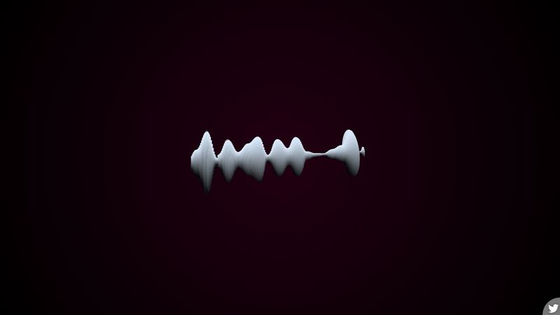 floating 3D sound waves (CSS only)