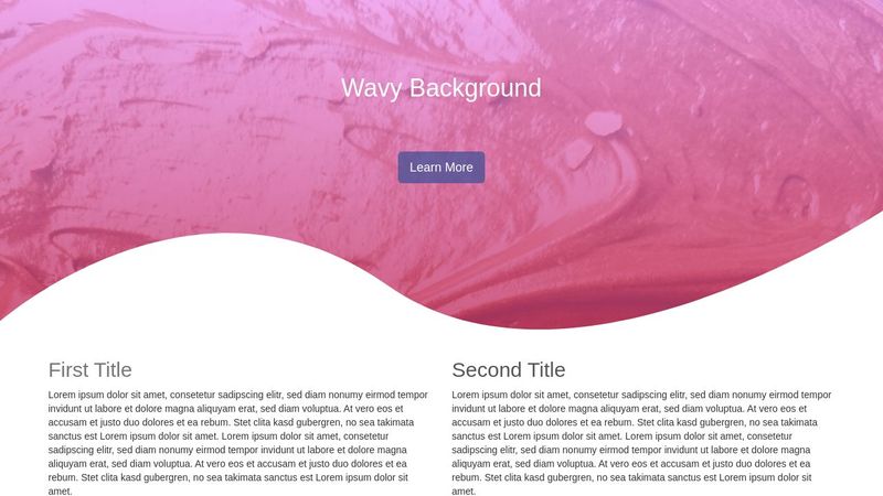 CSS Wavy Background