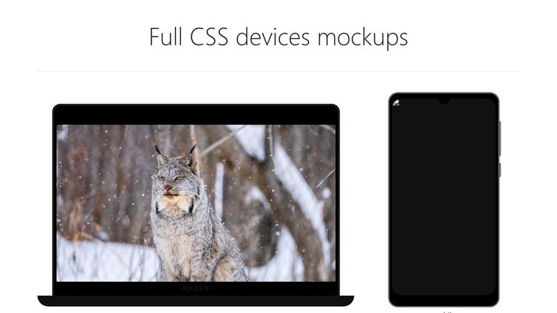 Full CSS devices mockups