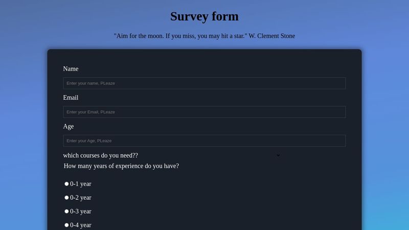 Survey Form