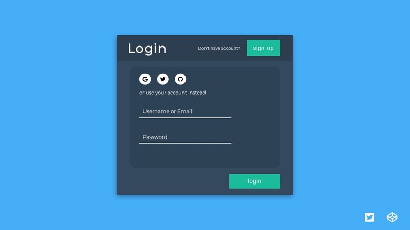 Flip login form
