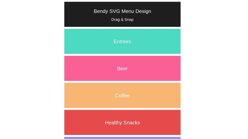 Bendy SVG GSAP Animated Menu Design