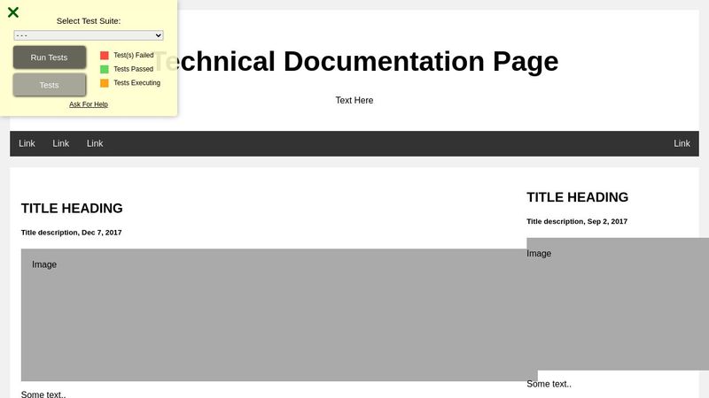 Technical Documentation Page