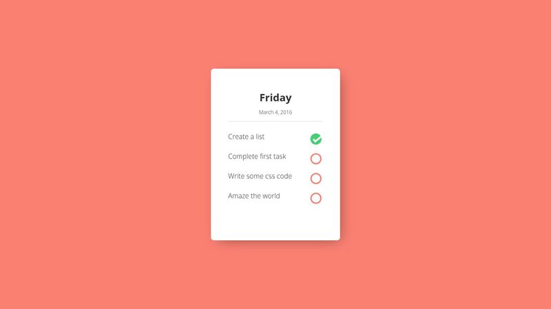 Simple Checklist - HTML CSS only