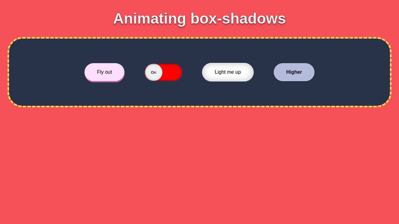 Animated Buttons - animating box-shadow
