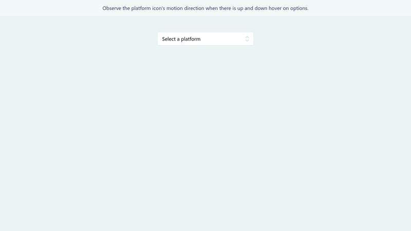 Pure CSS Select Box With Direction Aware Hover Effect