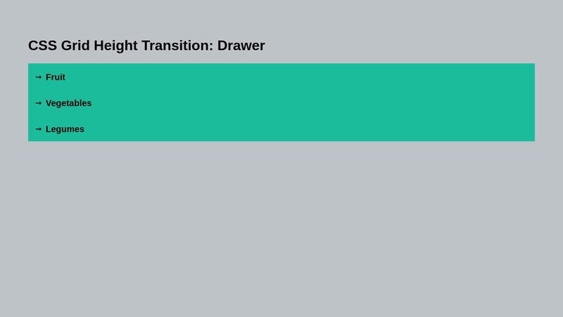 CSS Grid Height Transition: Drawer