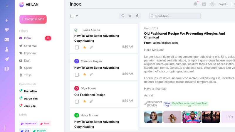 Dashboard Design with Flexbox
