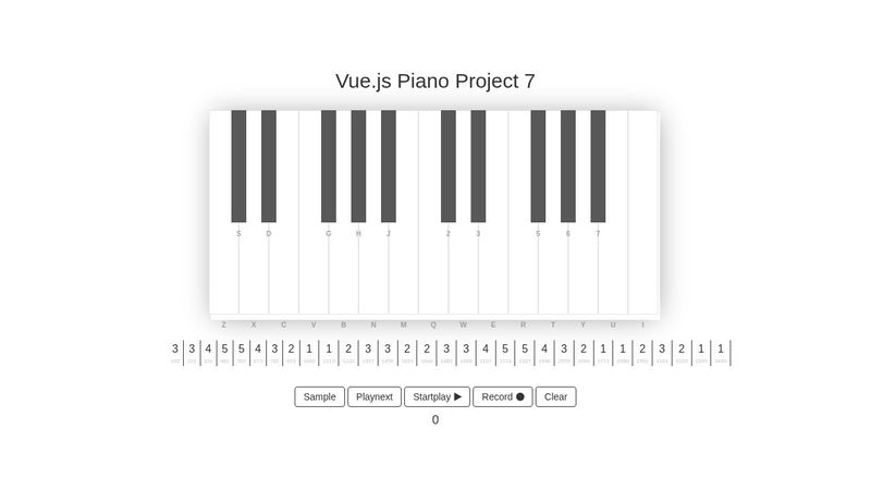 Vue.js Piano Project 7