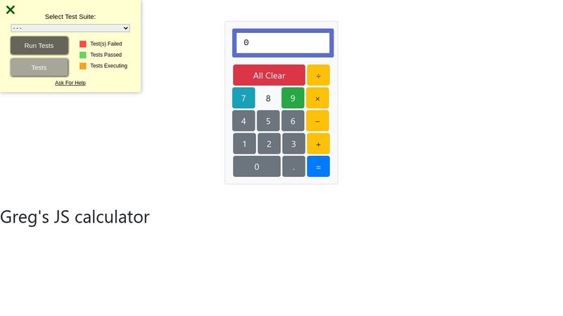 Greg's JavaScript calculator
