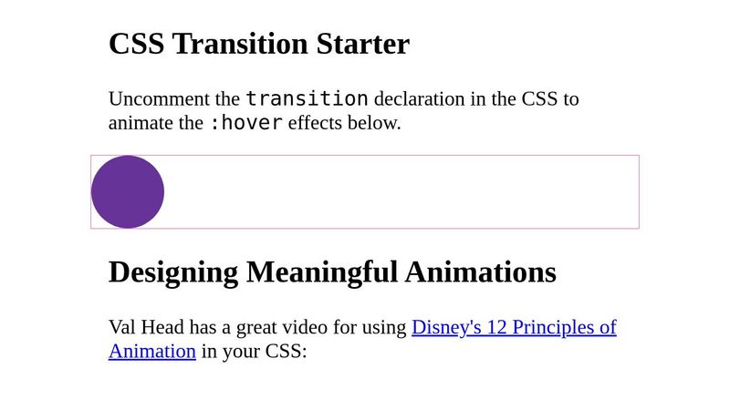 CSS Transition Starter