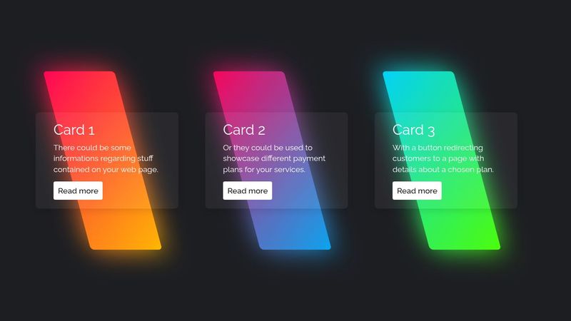 Futuristic Card Tiles