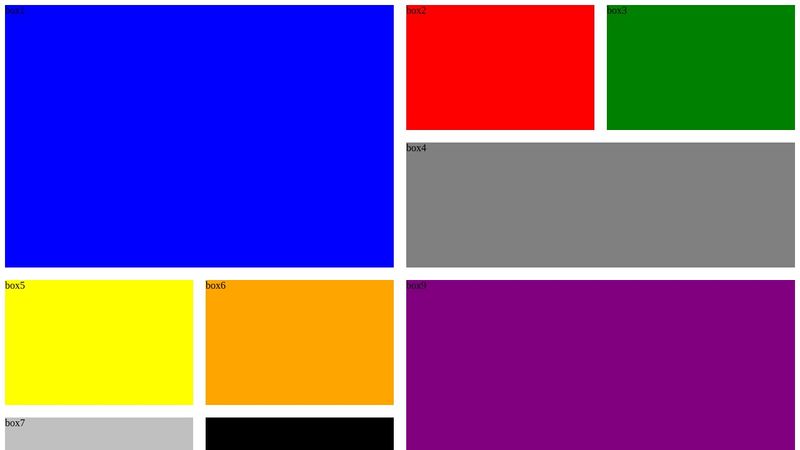 Exercise CSS rows and columns