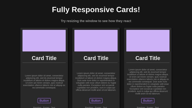 Responsive Cards with Flex-box