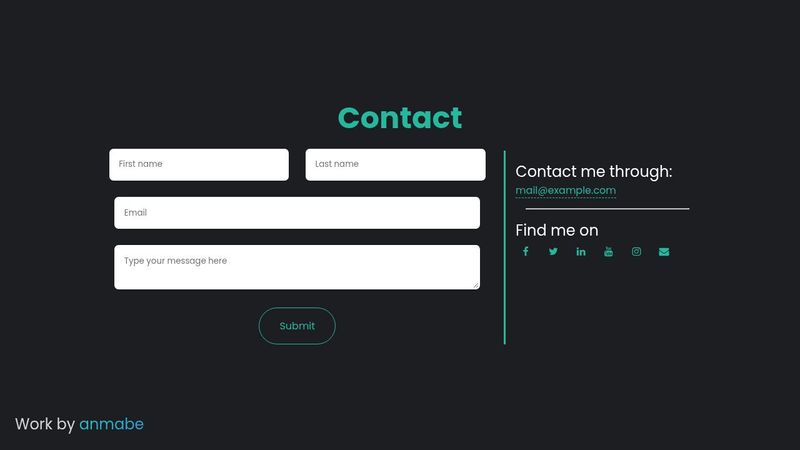 HTML5/CSS Contact form