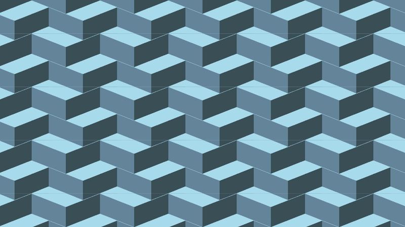 3D Cuboid Blocks Tessellated Pattern - No Div - Pure CSS