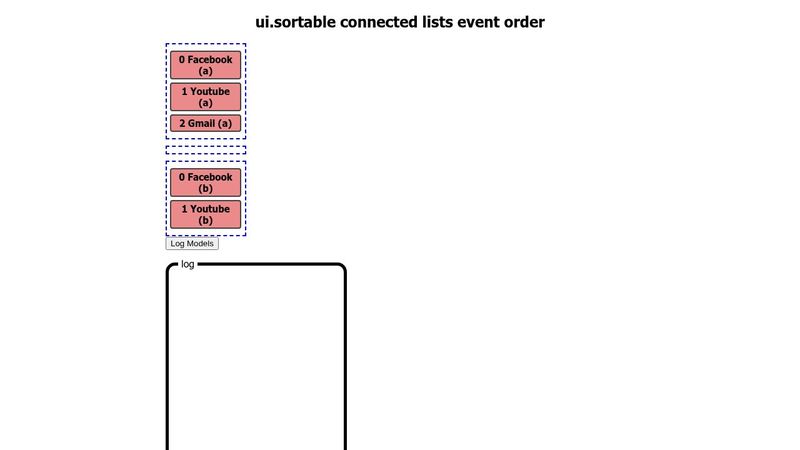 ui.sortable connected lists event order