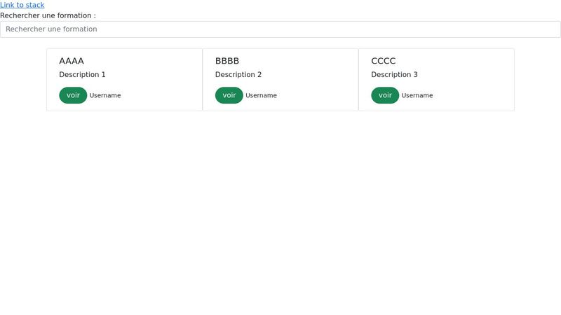 Stack : Javascript search bar displaying holes in place of not displayed cards