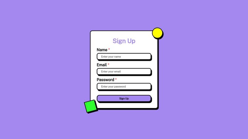 Sign Up Form — Neobrutalism Style Codepenchallenge