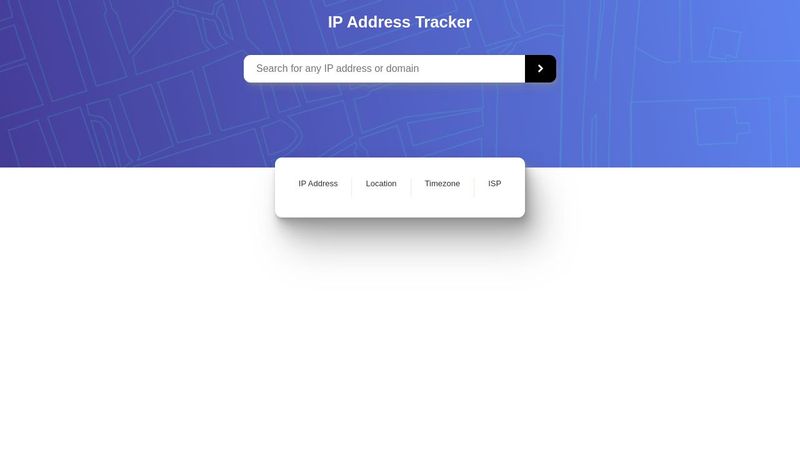 IP tracker web app