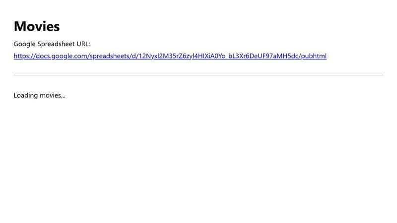 React/Google Sheets demo