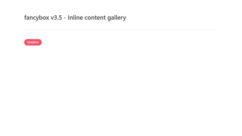 fancybox v3.5 - Inline content gallery