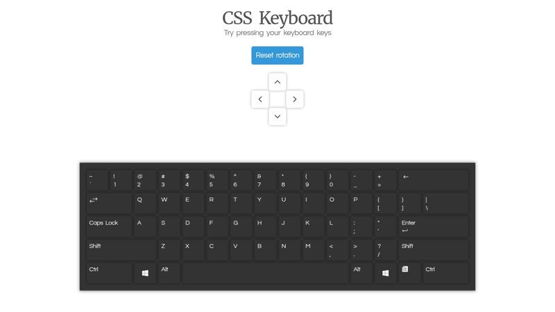 CSS Keyboard 3D